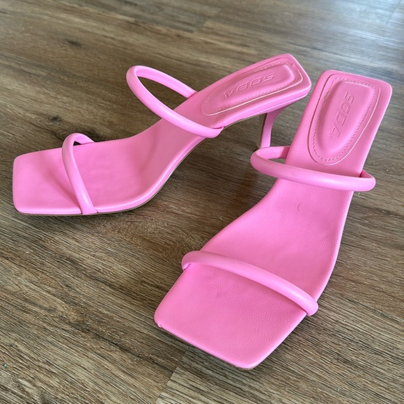 The Post | Shoes | New Pink Backless Heels | Poshmark